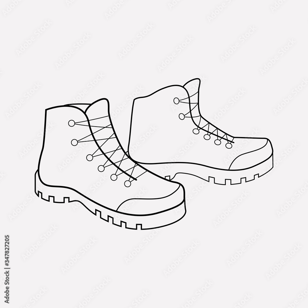 Hiking Boot Icon Vector