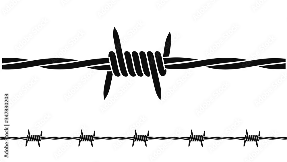 Barbed wire logo. Isolated barbed wire on white background Stock Vector ...