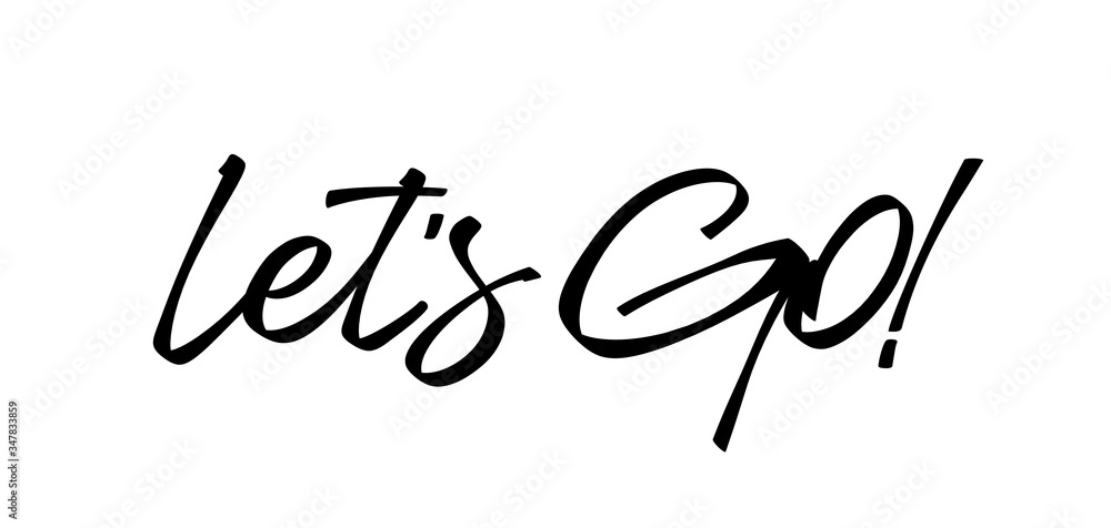 Handwritten lettering of Let's Go on white background. Stock Vector ...
