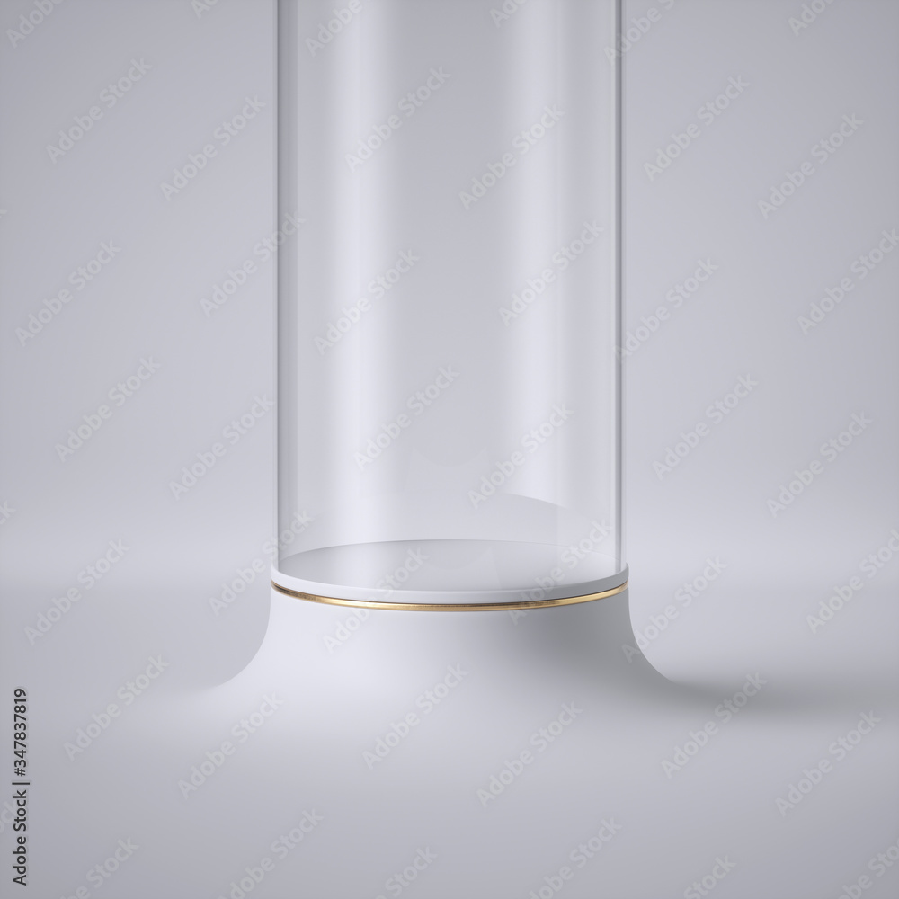3d render, abstract futuristic white background, modern minimal concept ...