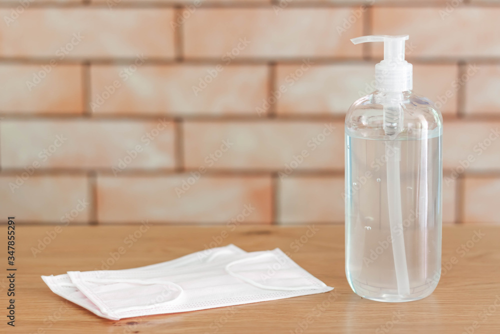 Washing hands with alcohol gel. Sanitizer after using a public restroom ...