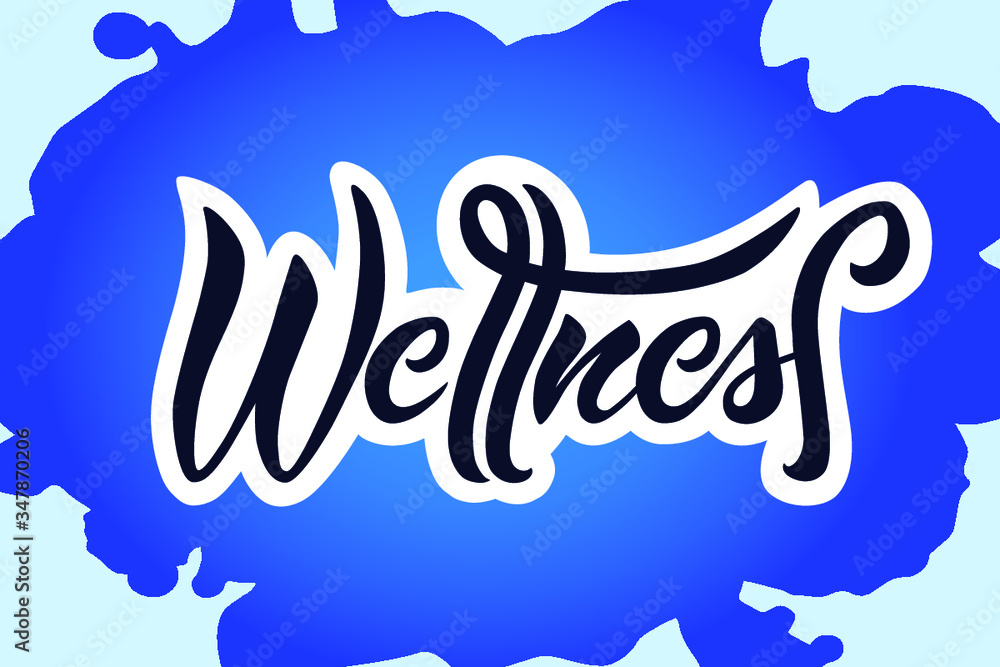 Vector Illustration of Wellness text for logotype, badge, tag and icon ...
