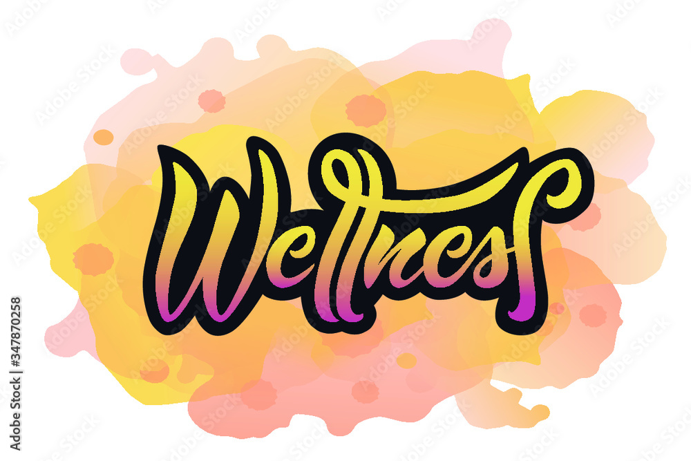 Vector Illustration of Wellness text for logotype, badge, tag and icon ...