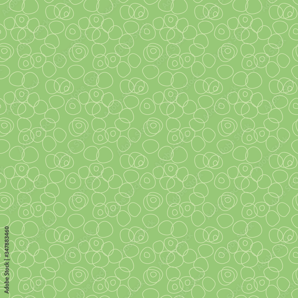 Interlocking rings on a light green background seamless vector repeat ...