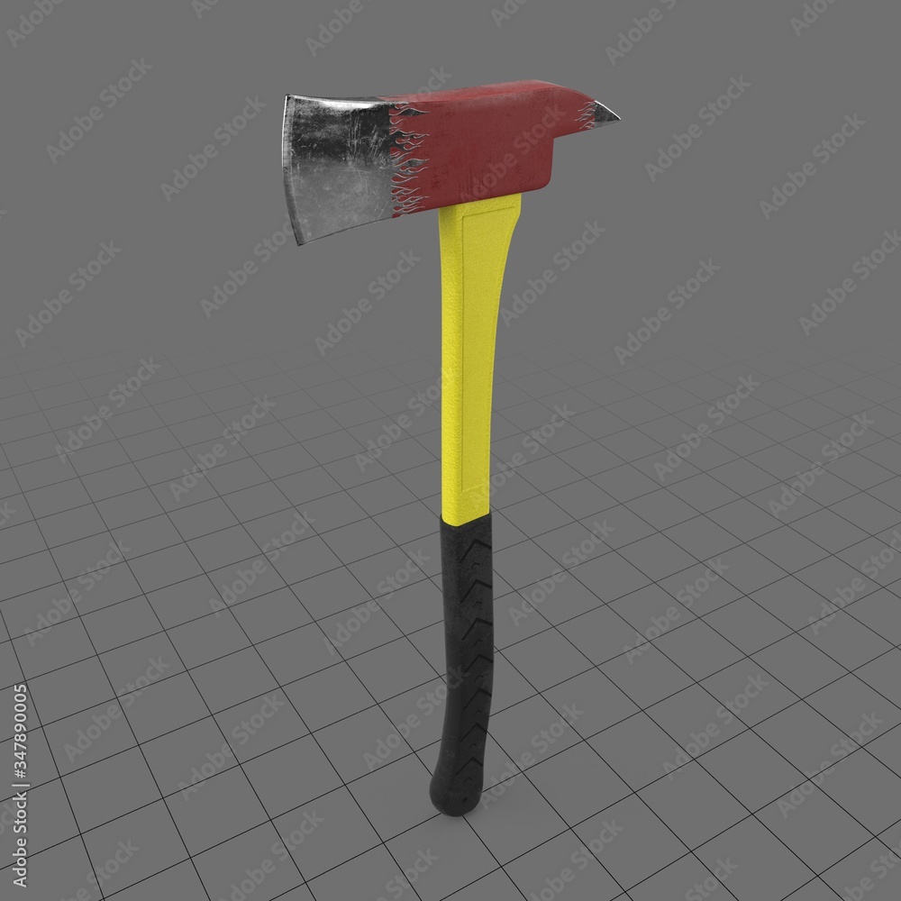 Firefighter axe Stock 3D asset | Adobe Stock