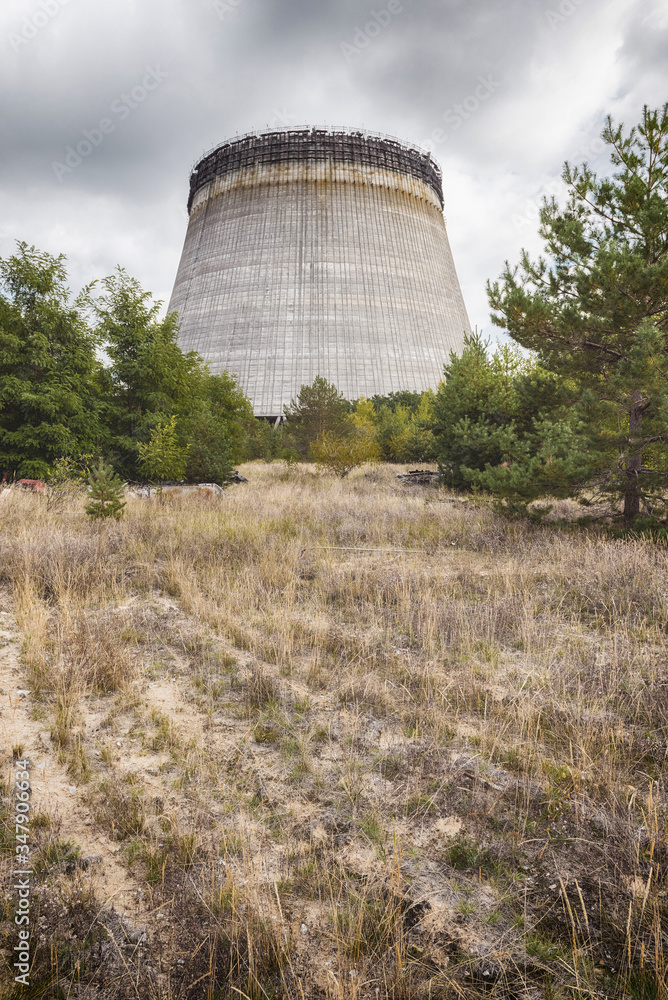 Chernobyl Abandoned Chimneys in Chernobyl Exclusion Zone. Stock Photo ...