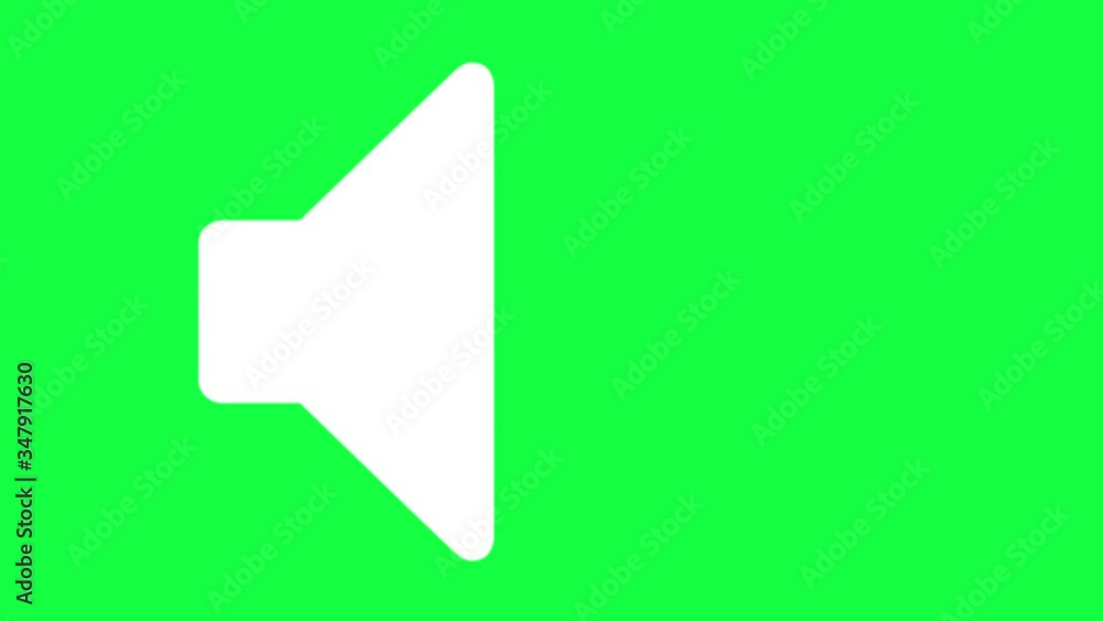 Icon of Sound on a Green Screen (Chroma Key) Background. Isolated ...