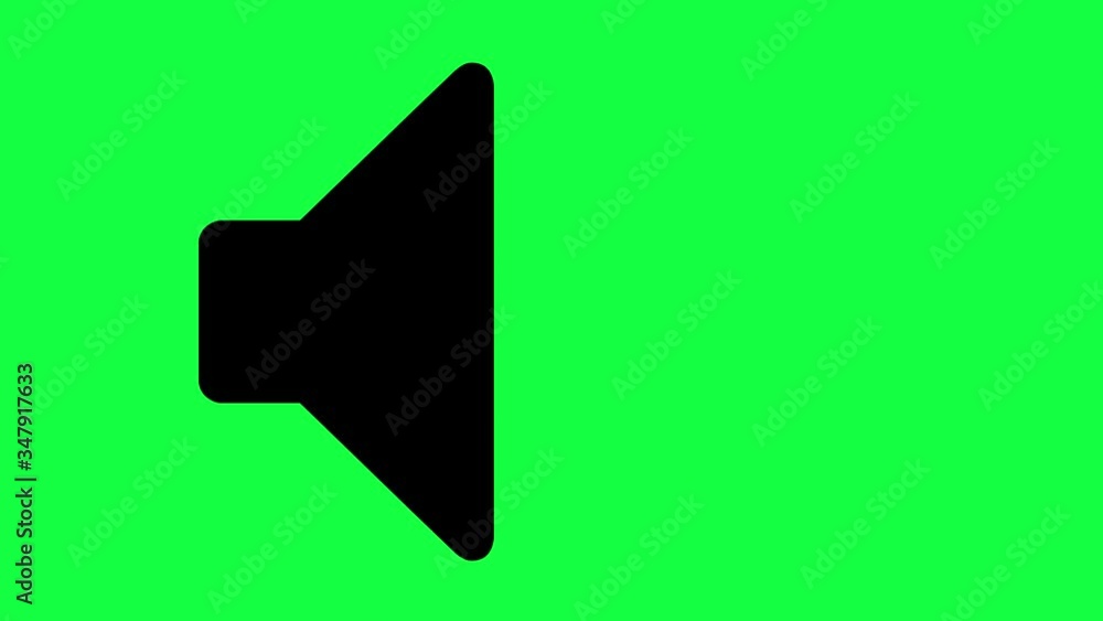 Icon of Sound on a Green Screen (Chroma Key) Background. Isolated ...