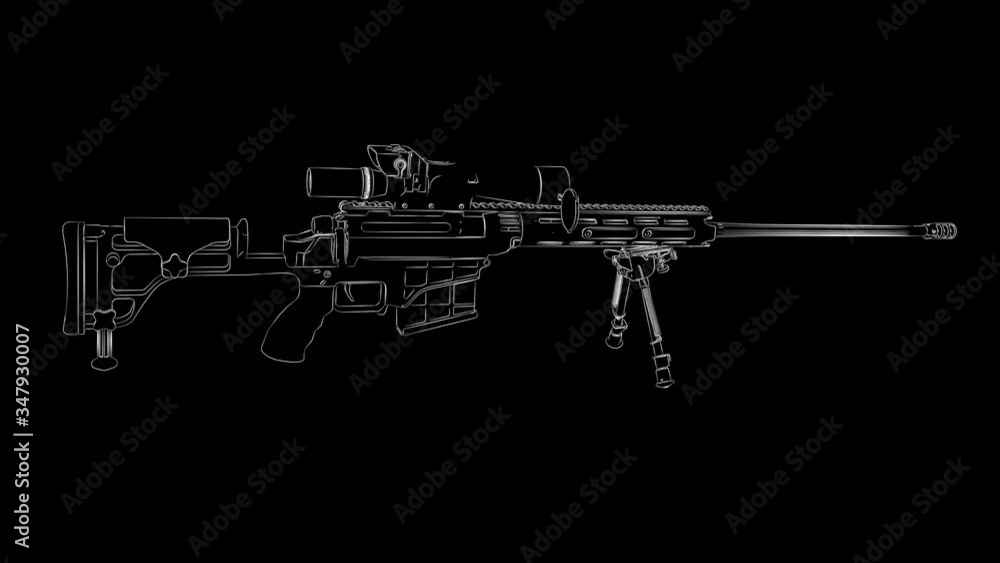 Large-caliber, semi-automatic, anti-materiel sniper system. Sniper ...