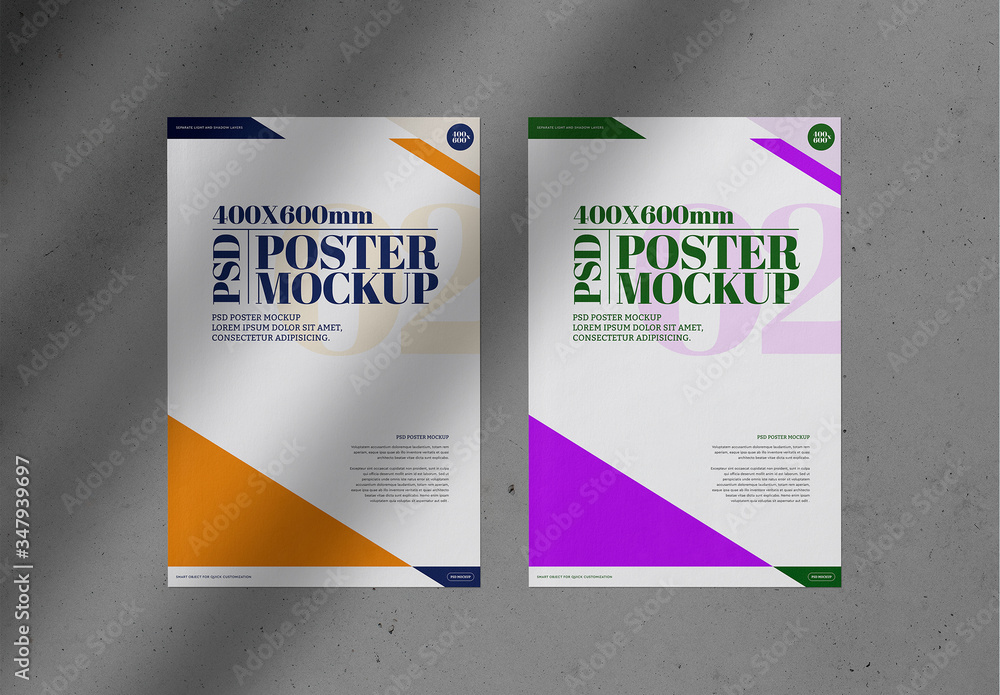 2 Posters Mockup Stock Template | Adobe Stock