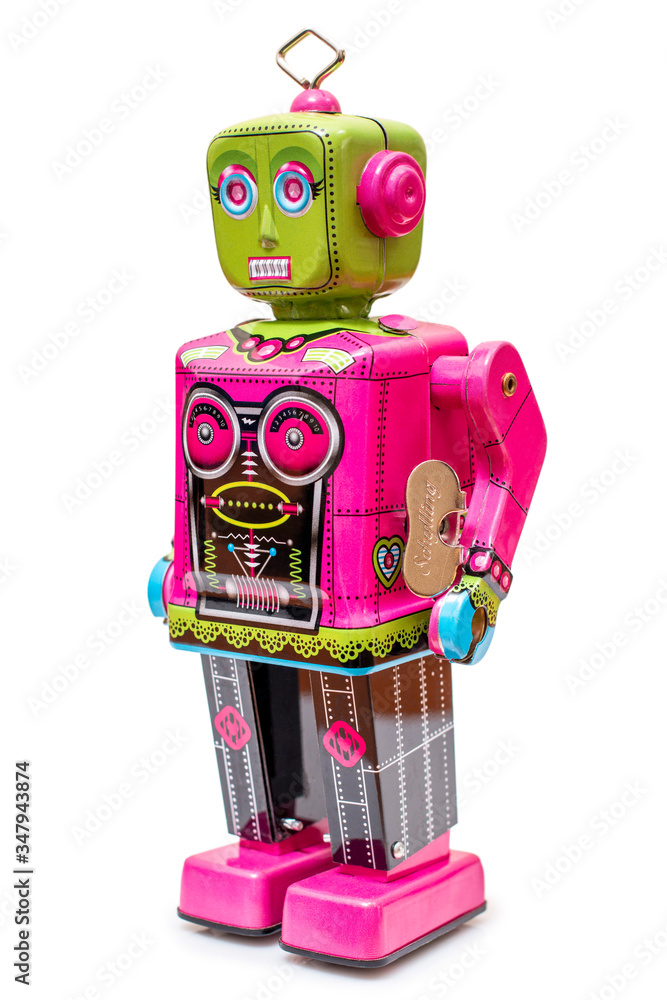Vintage tin robot toy Stock Photo | Adobe Stock