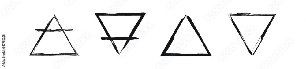 The glyphs of the four basic elements. Set of the Alchemical symbols ...