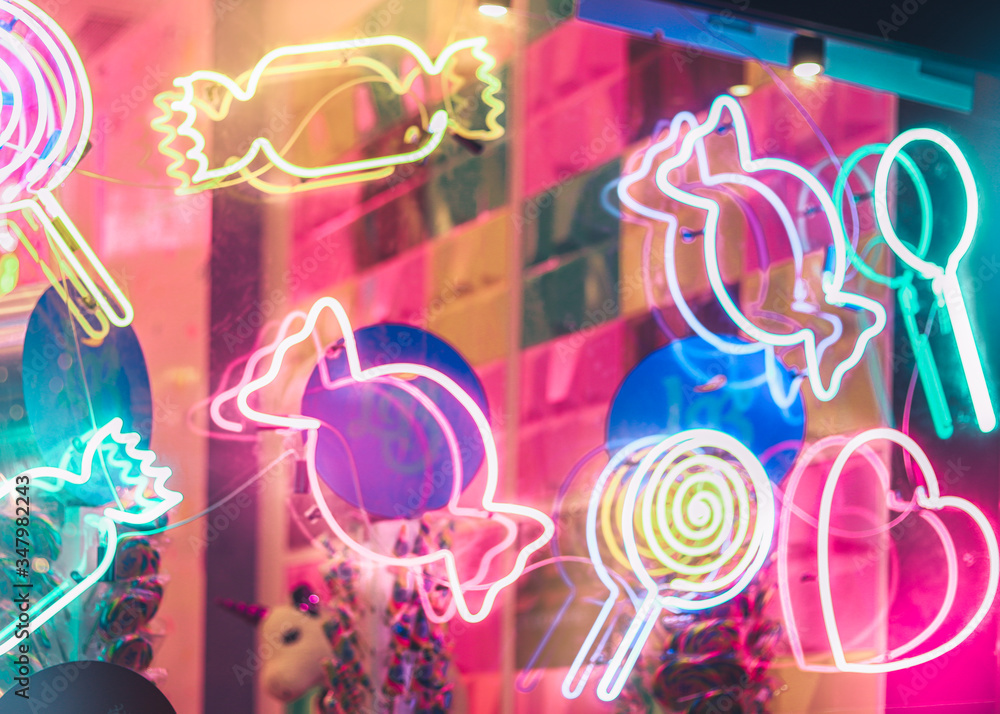 colorful candy neon background Stock Photo | Adobe Stock