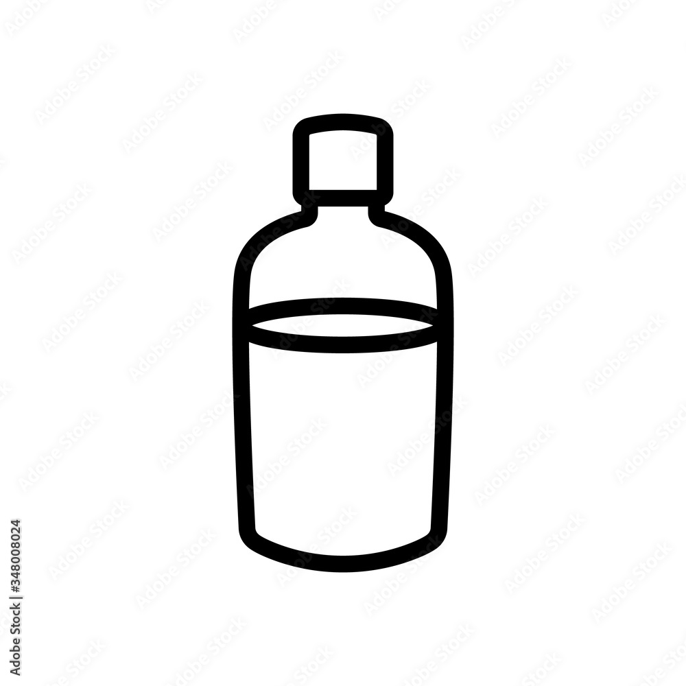bottle of acetone icon vector. bottle of acetone sign. isolated contour ...