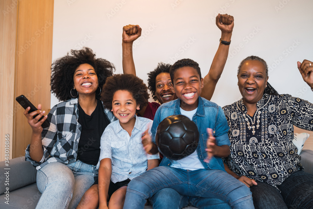 Family Watching Soccer