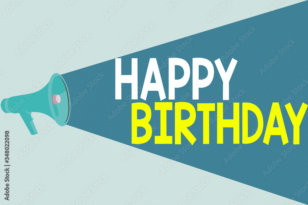 Ilustrace „handwriting Text Writing Happy Birthday Conceptual Photo