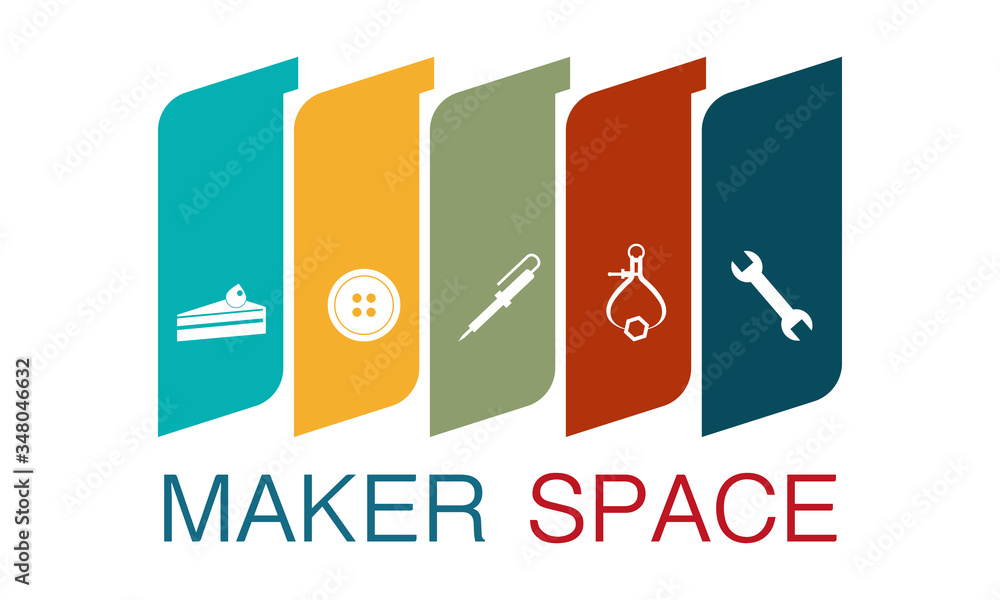 Maker space logo icon vector concept. Business icon , co working space ...
