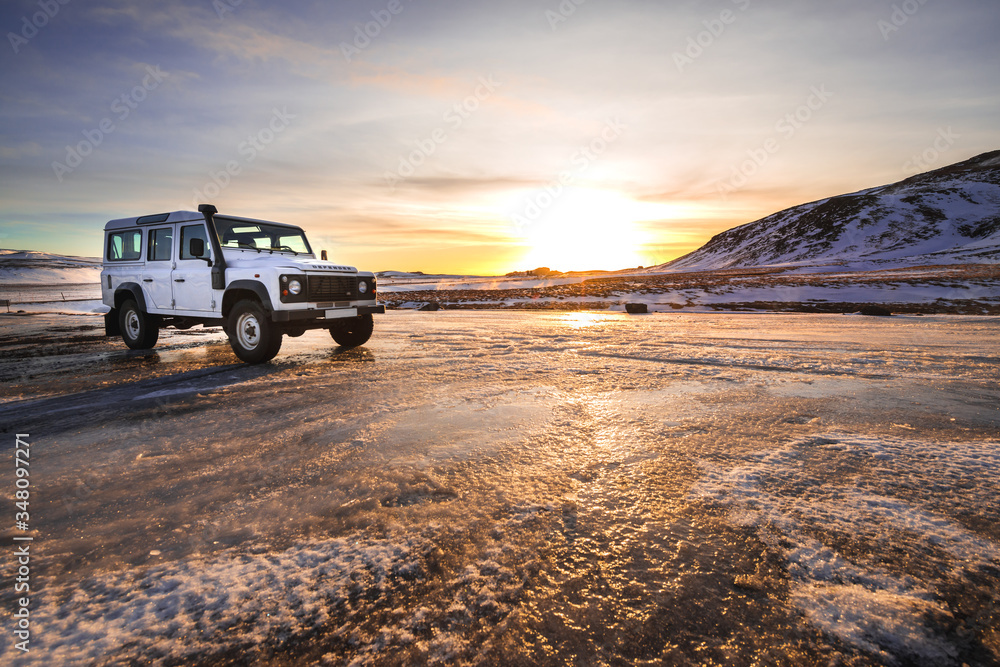 Landrover defender, british 4x4 of road car developed in the 1980´s ...