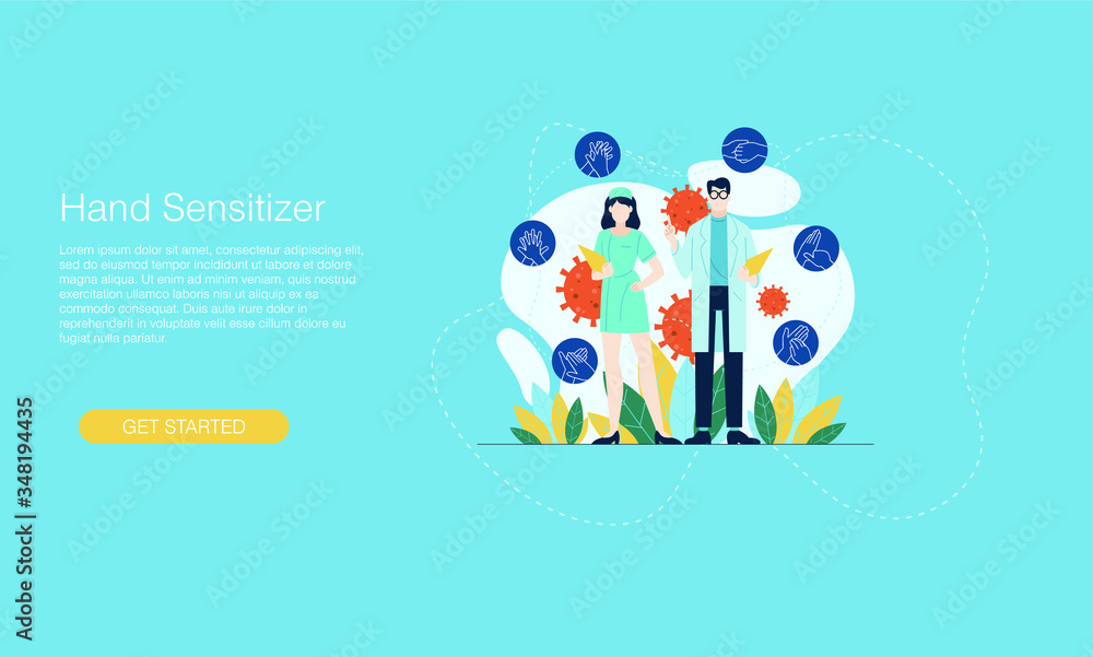 Health and hygiene hand washing steps education vector illustration ...