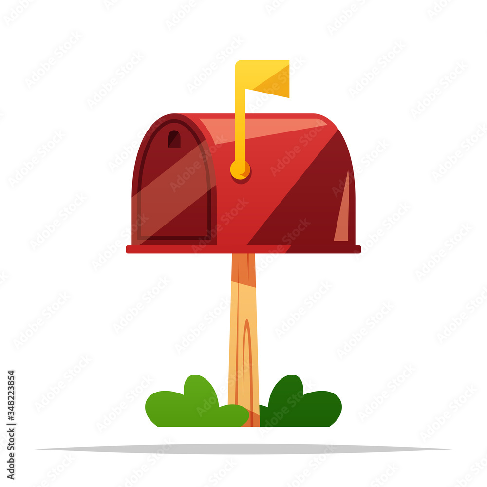 Cartoon mailbox vector isolated illustration Stock Vector | Adobe Stock