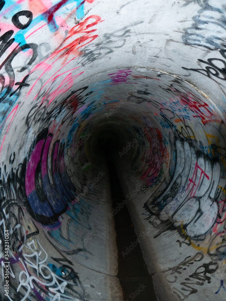Stormwater drain tunnel in melbourne Stock Photo | Adobe Stock