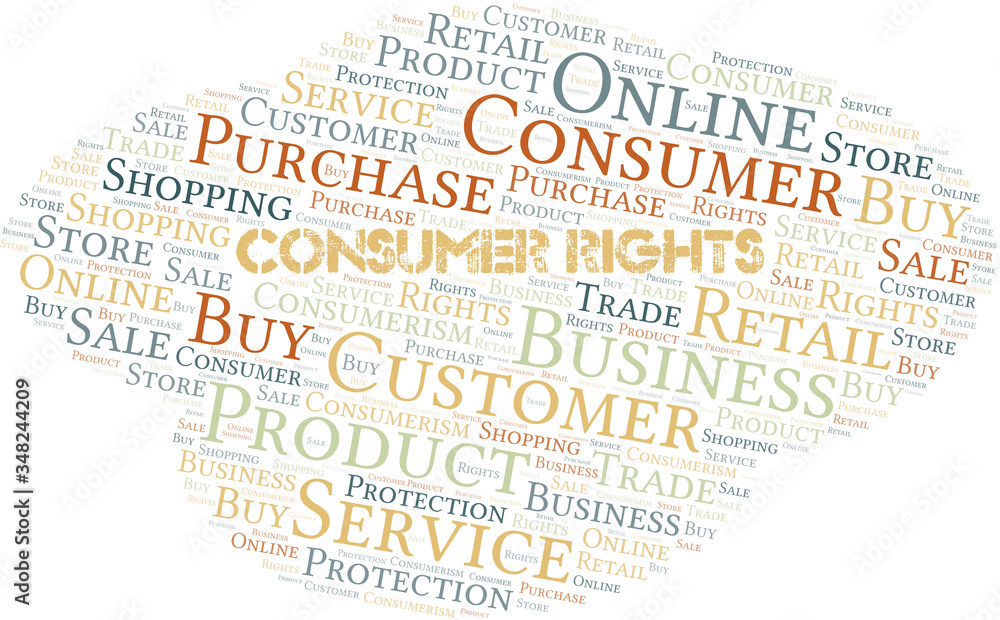 Consumer Rights word cloud collage made with text only. Stock Vector ...