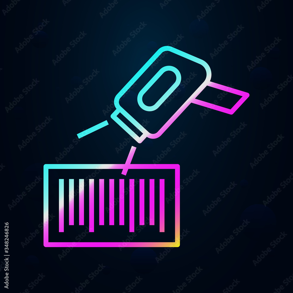 Bar code scanner, mall nolan icon. Simple thin line, outline vector of ...