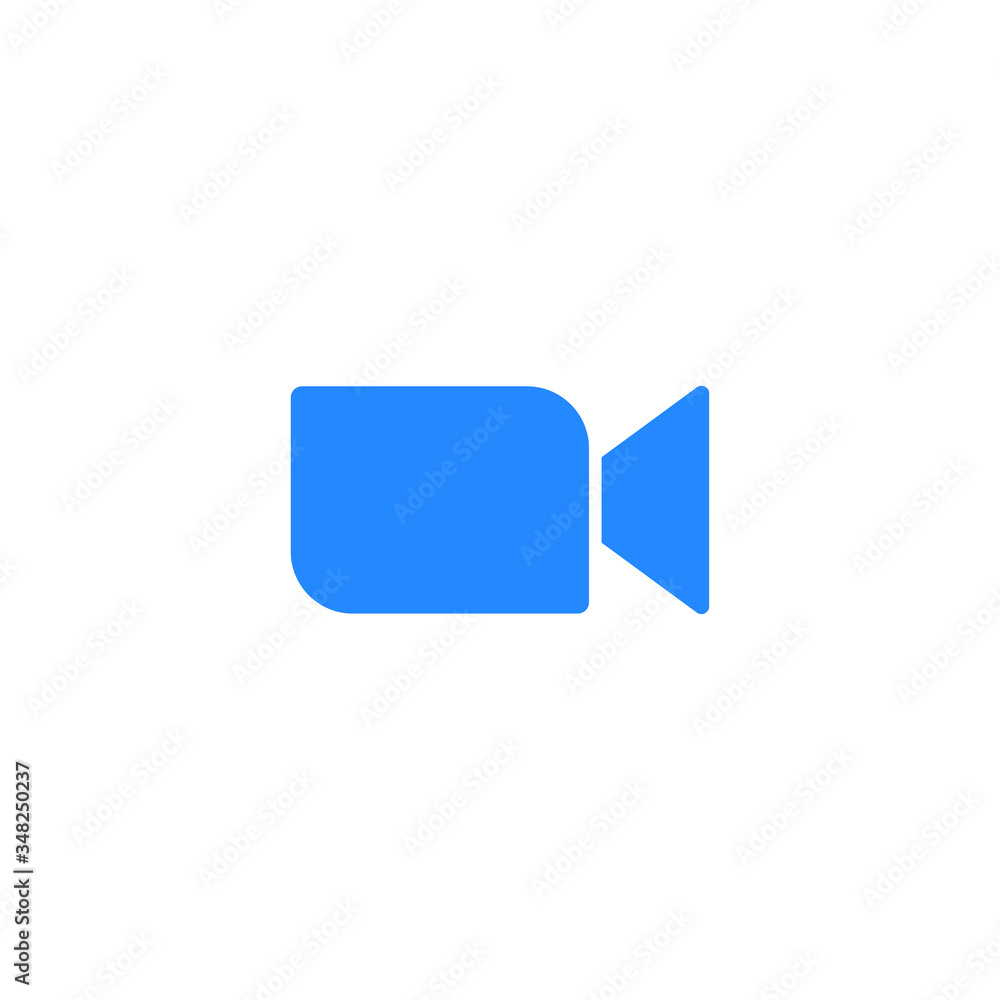 Zoom app logo icon. Video communication symbol outline, simple, vector ...