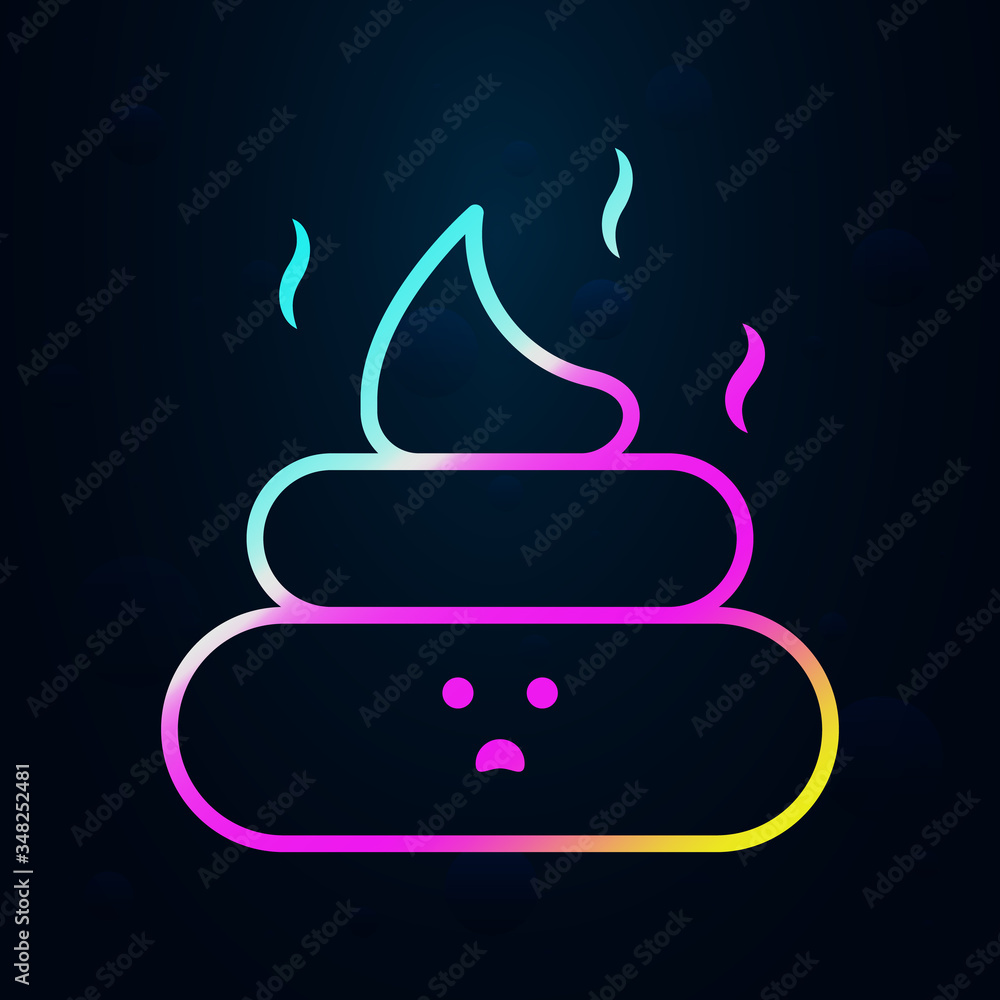 Poop, nasty outline nolan icon. Simple thin line, outline vector of ...
