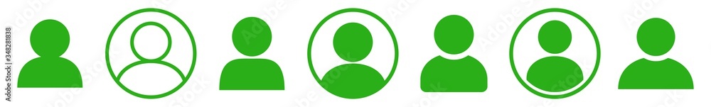 User Icon Green | Avatar Illustration | Client Symbol | Member Profile ...
