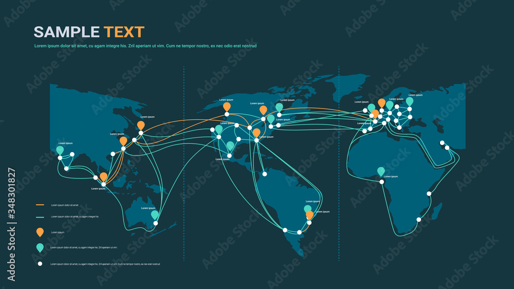 global network cable connections and information transfer system world ...