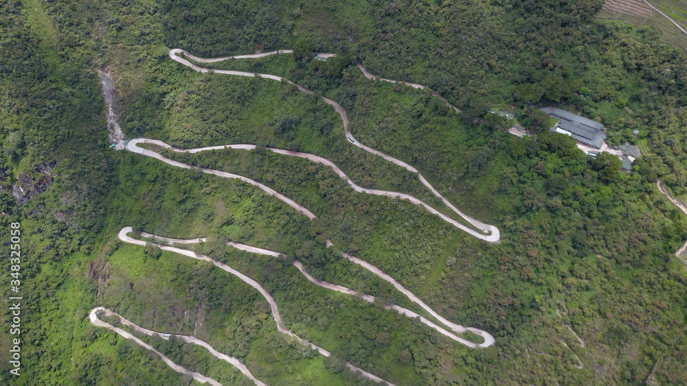 Foto de Machu Picchu in Peru, Drone view, Inca Archeology, Inca empire ...