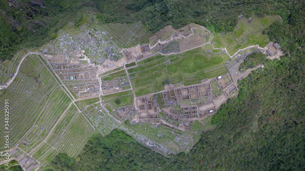 Machu Picchu in Peru, Drone view, Inca Archeology, Inca empire ...