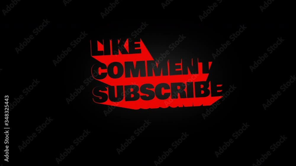 Like Comment Subscribe Animated Overlay Stock Video | Adobe Stock