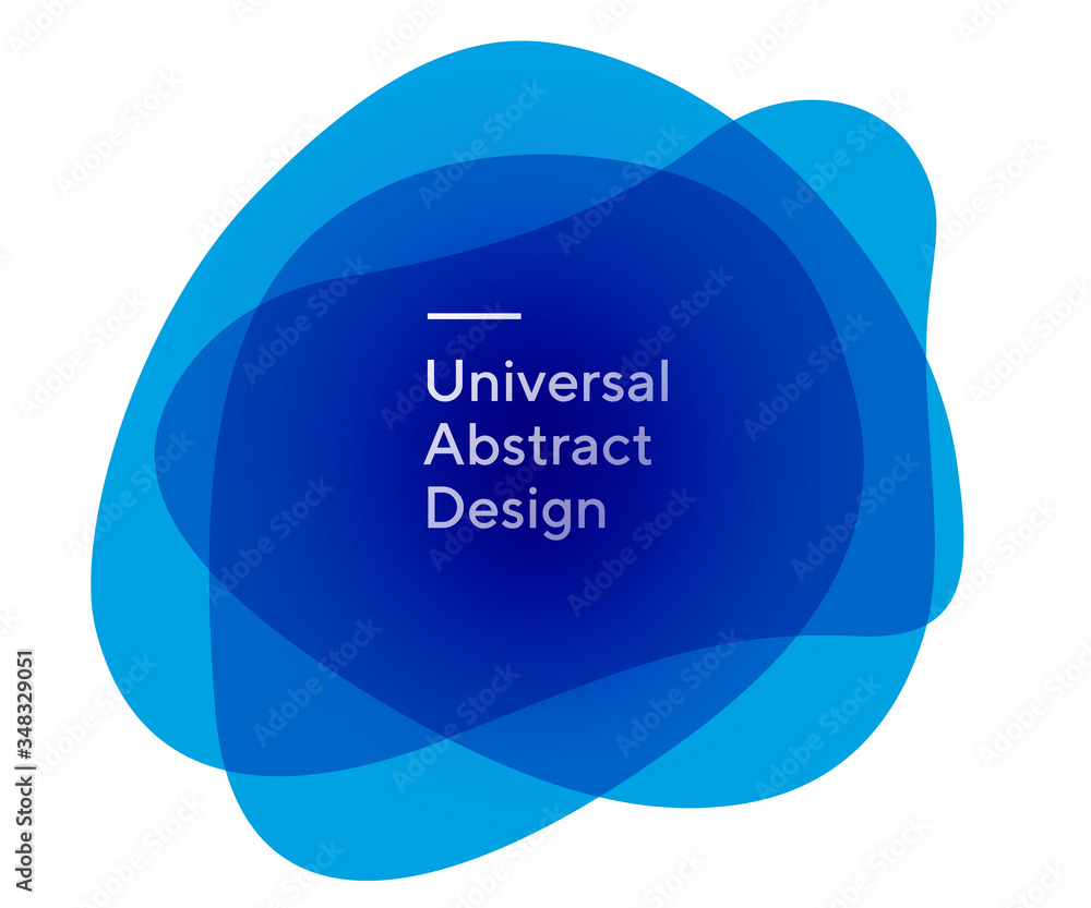 Splendid bright flowy elements. Universal irregular forms, liquid ...