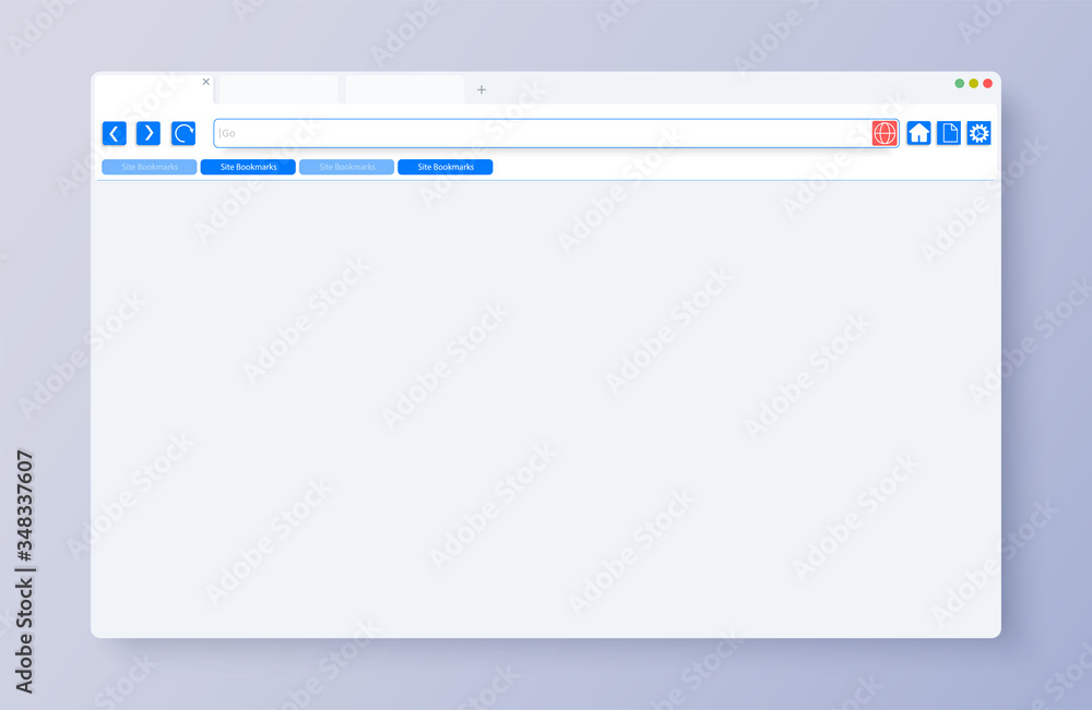 Browser mockup. Website interface for different devices, internet page ...