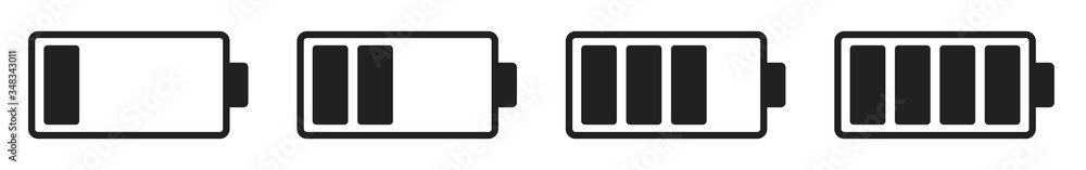 Vector battery icon set.Vector icon collection design battery level ...