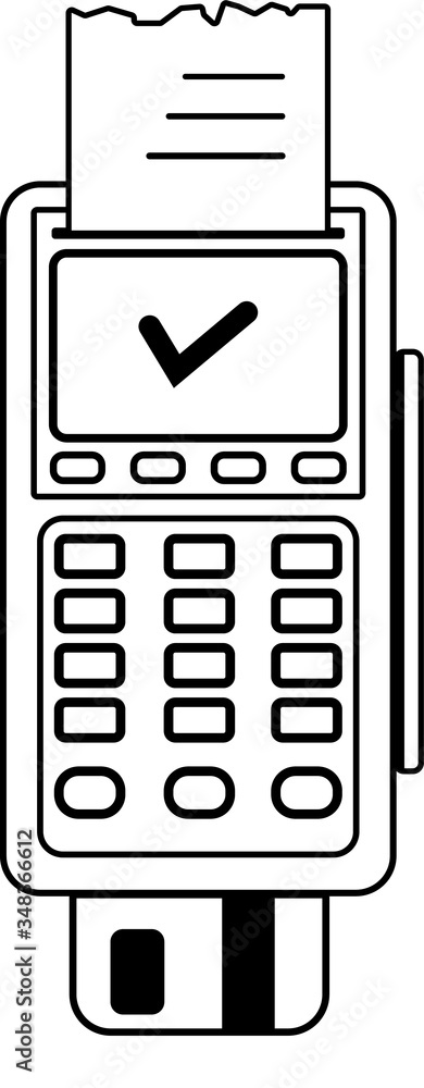 POS terminal. Payment by credit card using, approved payment. Terminal ...