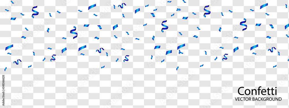 Vector confetti. Festive illustration. Party popper isolated on white ...