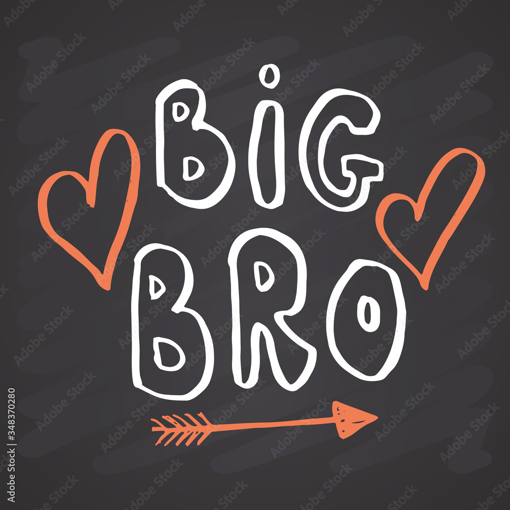 Big brother, Calligraphic Lettering sign, child nursery printable ...