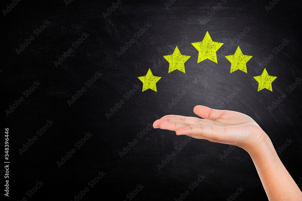 Customer Feedback, Experience and Satisfaction Concept : Hand showing ...