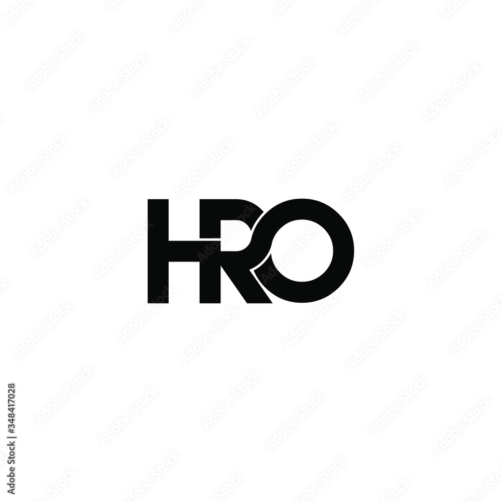 hro letter original monogram logo design Stock Vector | Adobe Stock