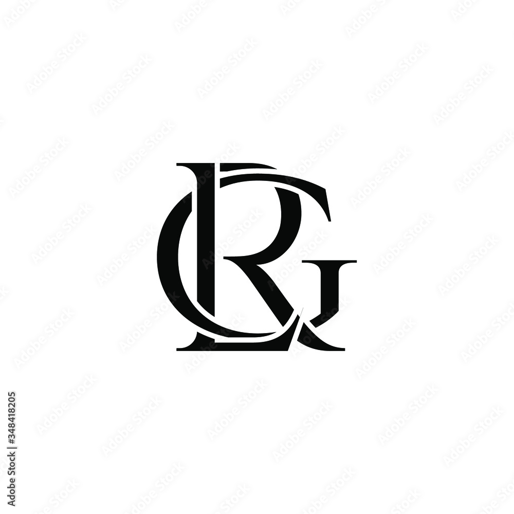 lrg letter original monogram logo design Stock Vector | Adobe Stock