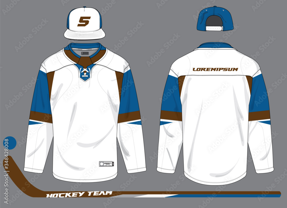 ice hockey jersey uniform template vector kit Stock Vector | Adobe Stock