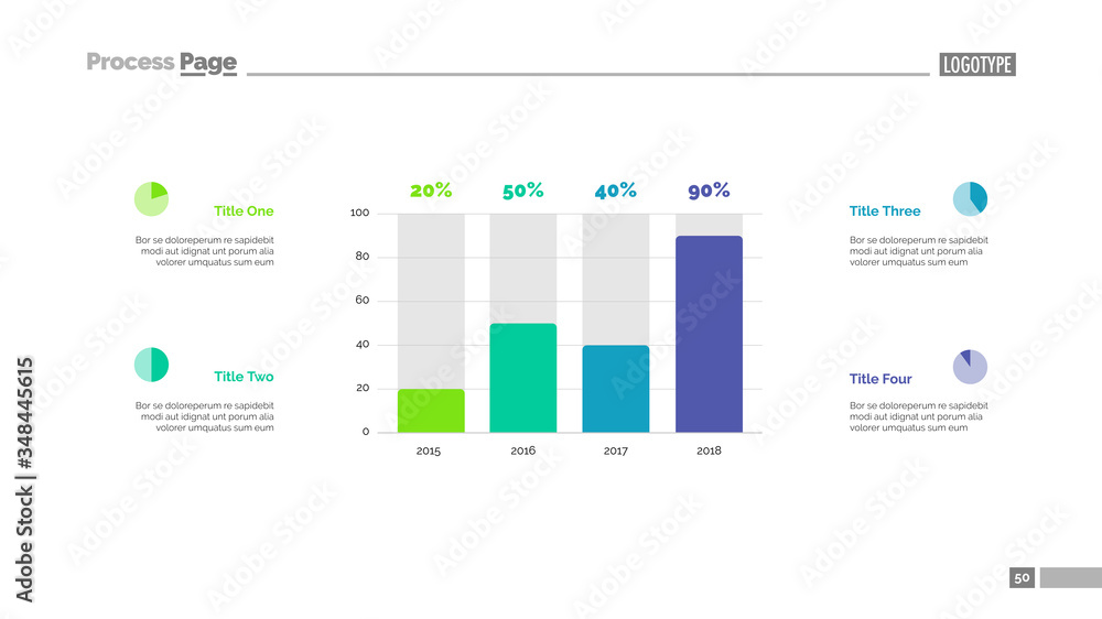 Column chart infographic slide template. Business data. Graph, diagram ...