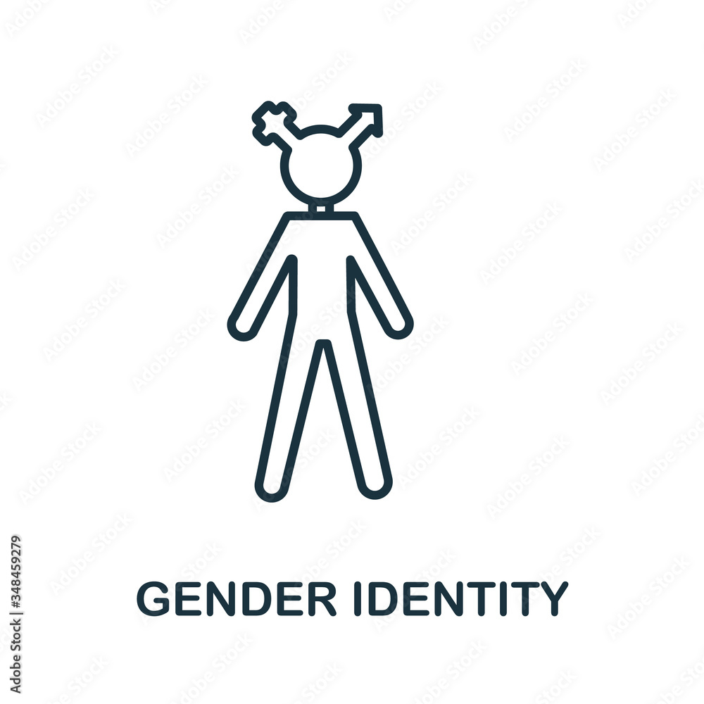 Gender Identity icon from lgbt collection. Simple line Gender Identity ...