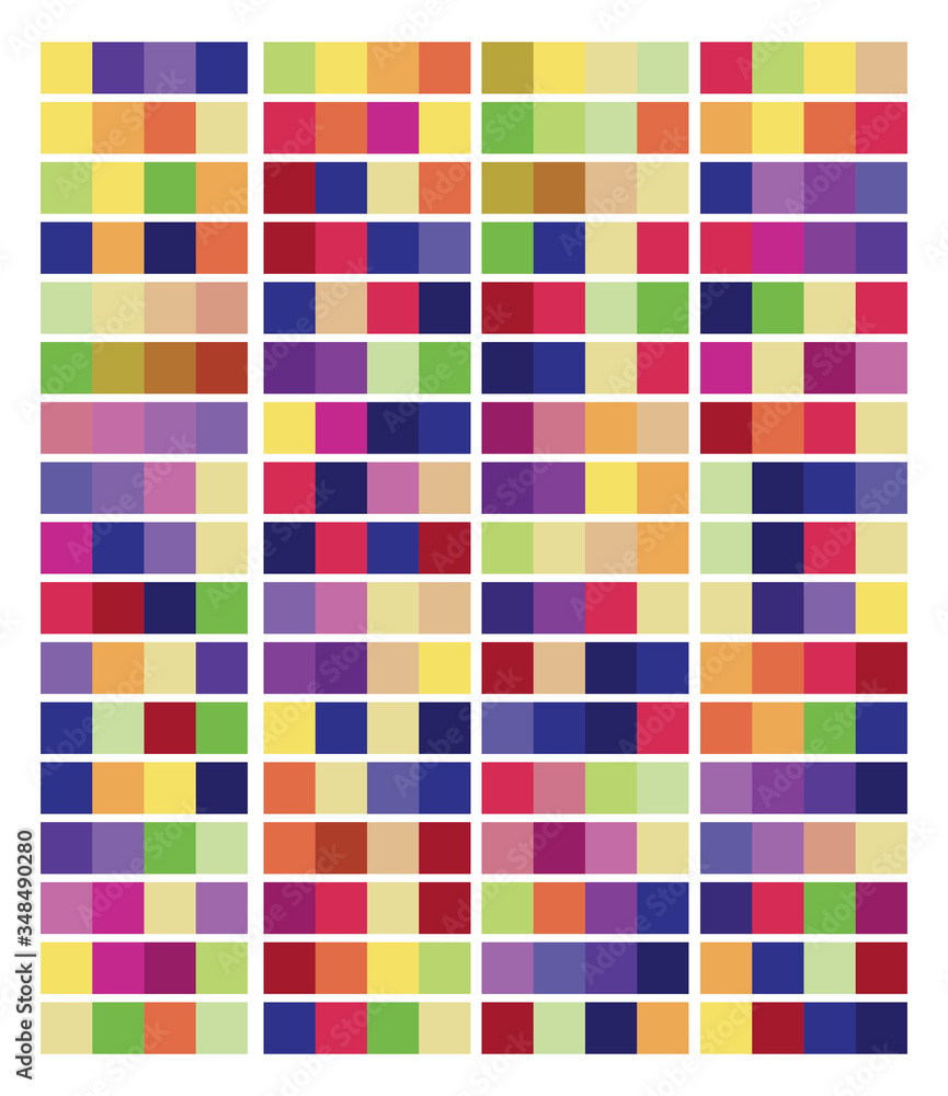 Warm Color Palette Swatches Vector Stock Vector | Adobe Stock