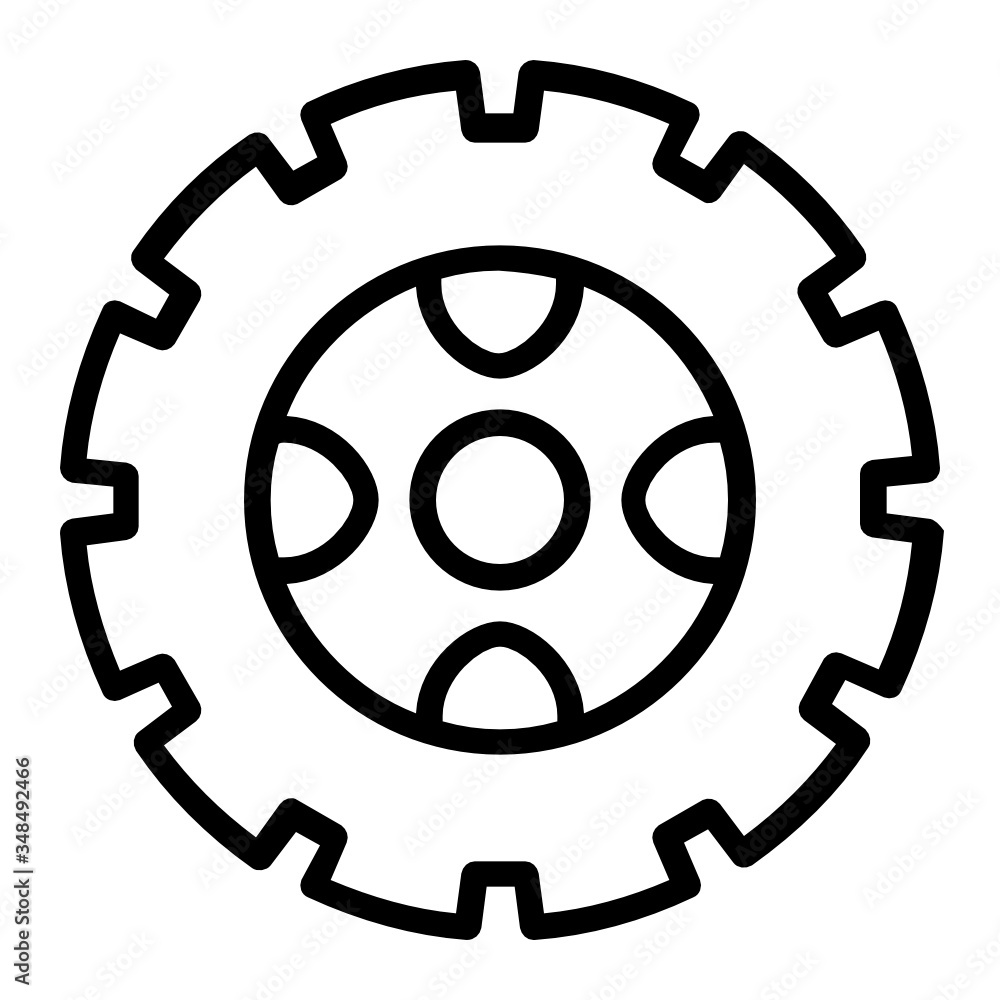 Spare Tire Symbol, Simple Perfect Shape Wear Tire Concept, Tyre with ...