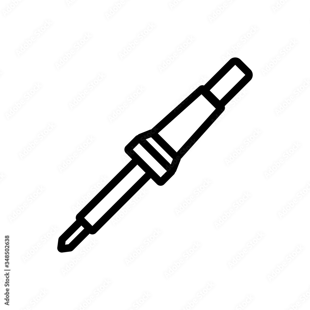 manual welding soldering iron icon vector. manual welding soldering ...