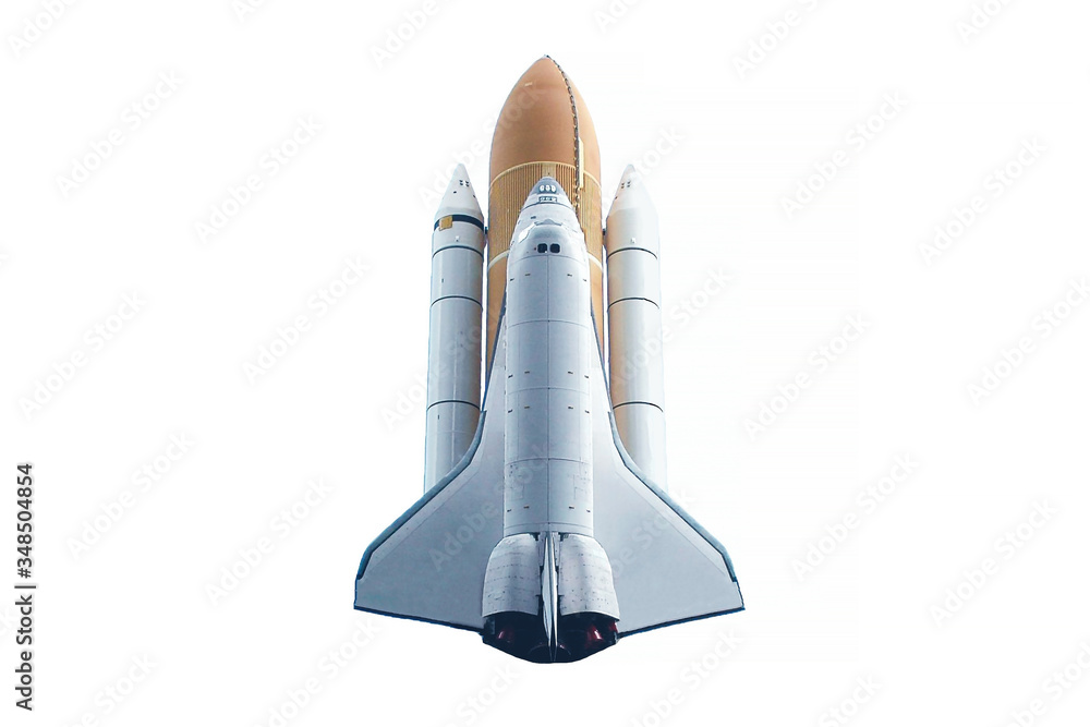 Space shuttle Isolated on a white background. Elements of this image ...